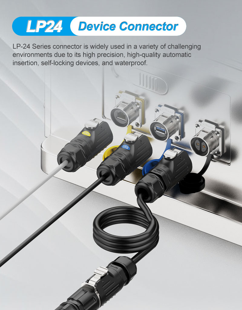 Waterproof Connector LP24-HDMI Aviation Plug Connector