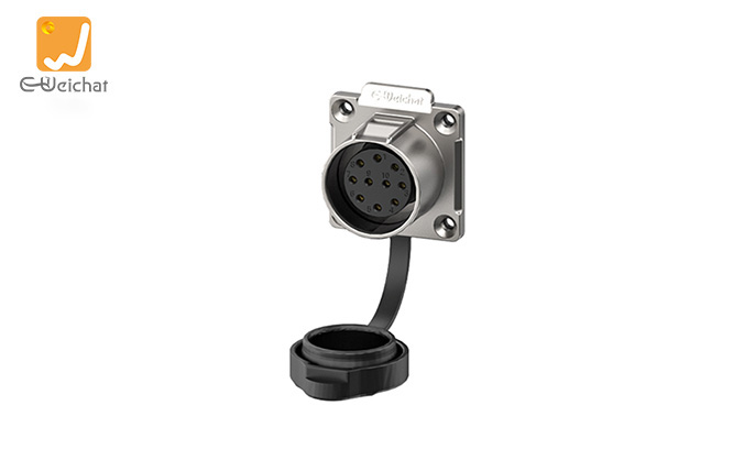 Waterproof Plug And Socket Connector LP24 Flange 10Pin Solder Type ...