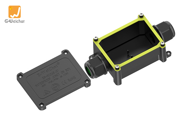 Waterproof IP68 External Junction Box 2068S-2T Straight Through IP68 2 ...